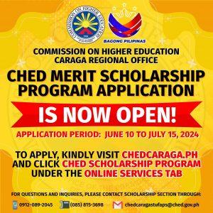 Applications for the CHED Merit Scholarship Program in Caraga Region ...